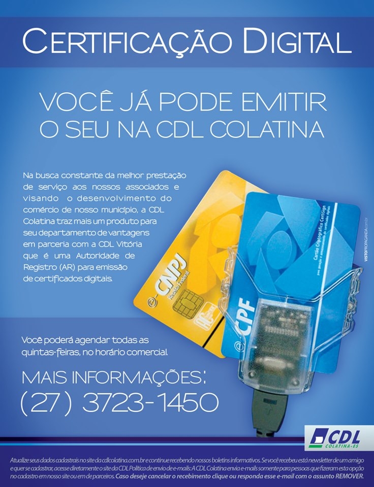 Conheça o que é a Certificação Digital – CDL Colatina